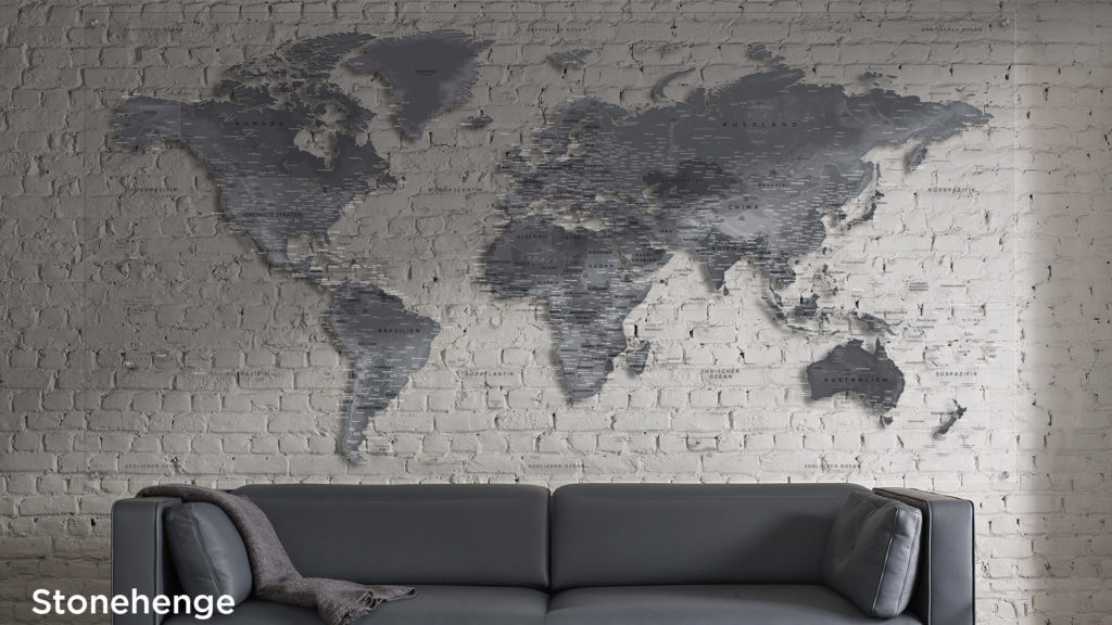 Transparentes Plexiglasbild - Weltkarten - Kaufen | Original Map